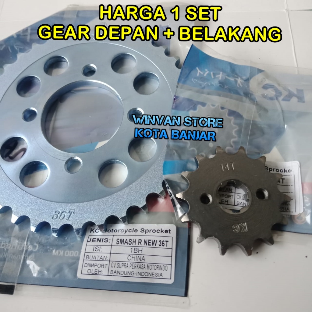 Jual GIR GEAR SET DEPAN BELAKANG TORNADO SMASH SHOGUN 110 SHOG 125 RC ...