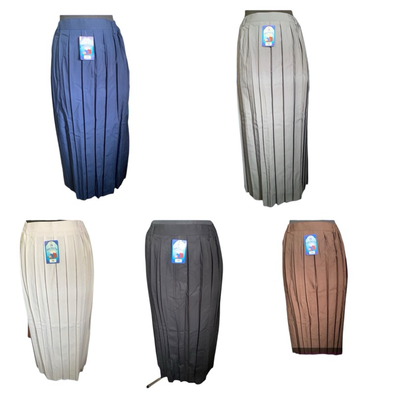 Jual Rok Seragam Sekolah Rok Rempel Panjang SMP SMA Warna Abu Biru ...