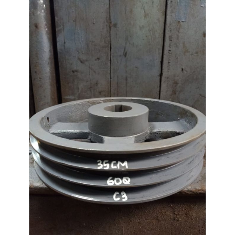 Jual Puli besi jari c3 X 14 inch PULLY POLLEY 3 JALUR /as 60 mm ...