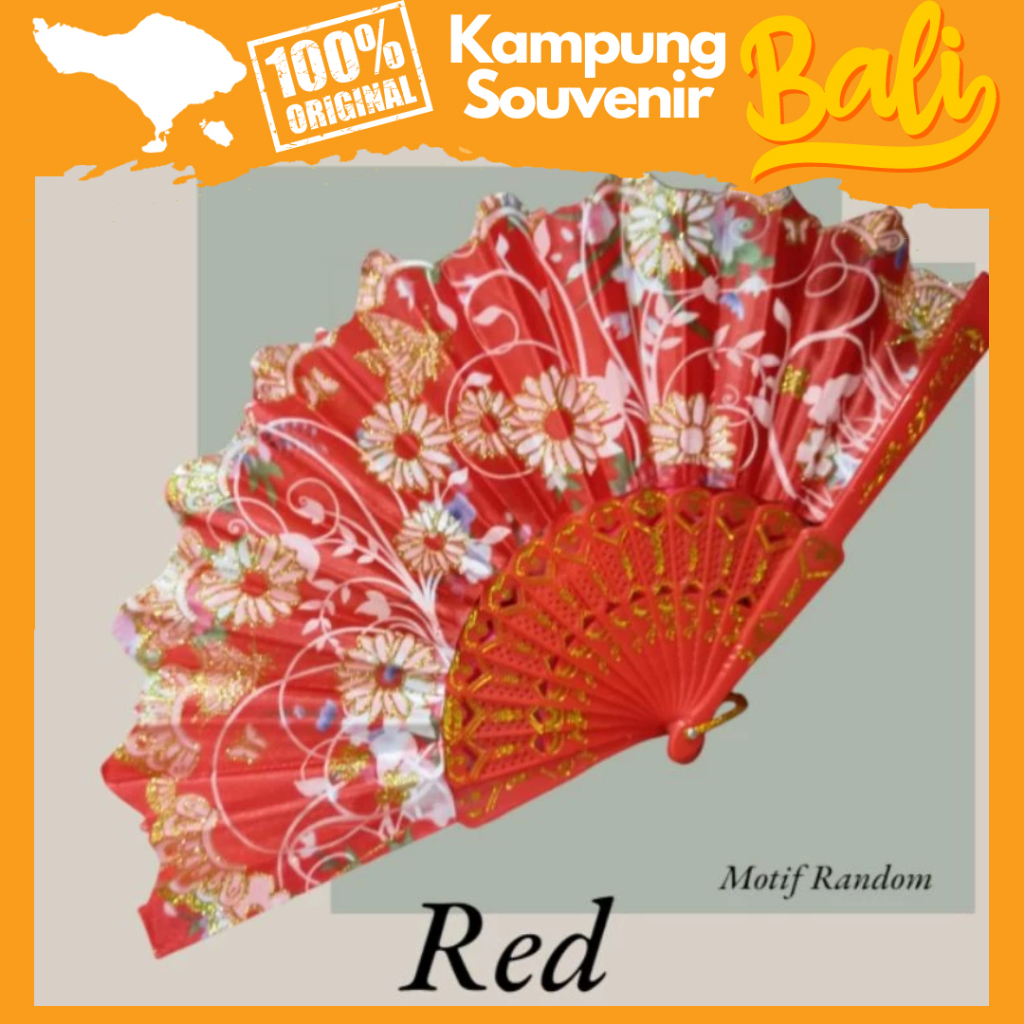 Jual Kipas Saraswati motif random Khas Bali Kipas Pernikahan Souvenir ...