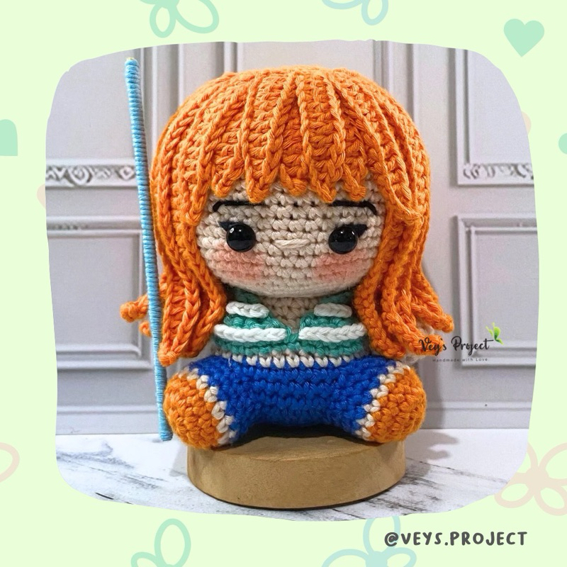 Jual Boneka Rajut Nami One Piece - Nami Amigurumi One Piece | Shopee ...