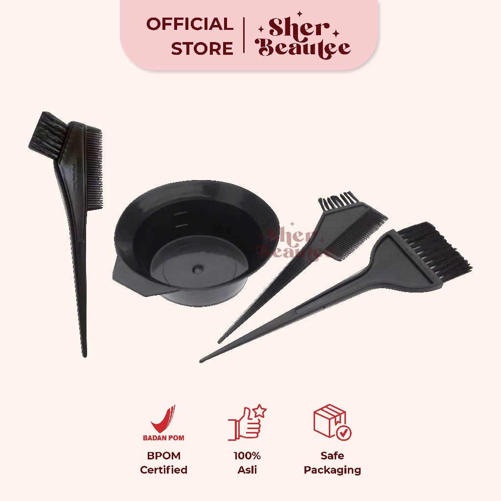 Jual Sherbeautee - Sisir + Mangkok Semir Rambut Set 3in1 | Shopee Indonesia