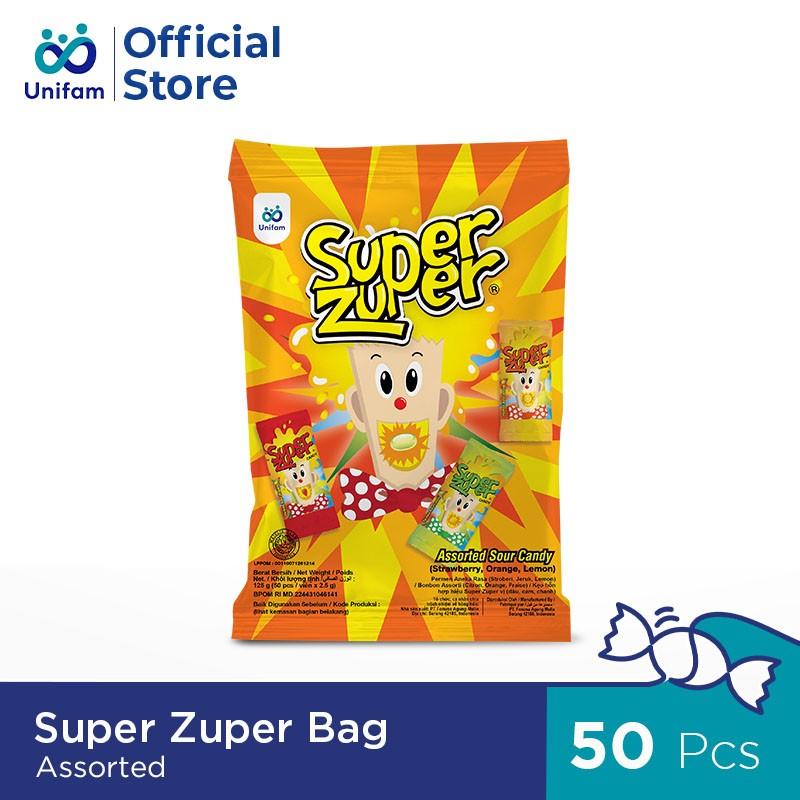 Jual PERMEN SUPER ZUPER CANDY BAG ISI 50PCS | Shopee Indonesia