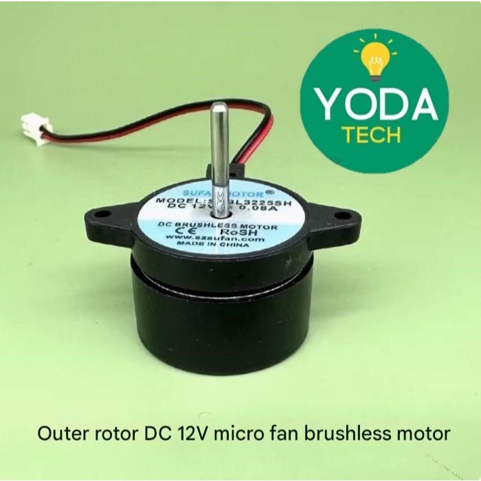 Jual Brushless Micro Fan DC 12V Outer Rotor With Built-in Driver (8595 ...