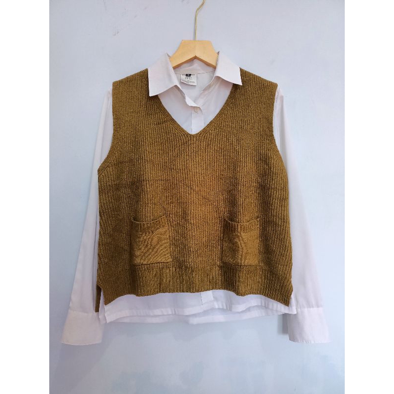 Jual vest rajut (free inner) | Shopee Indonesia