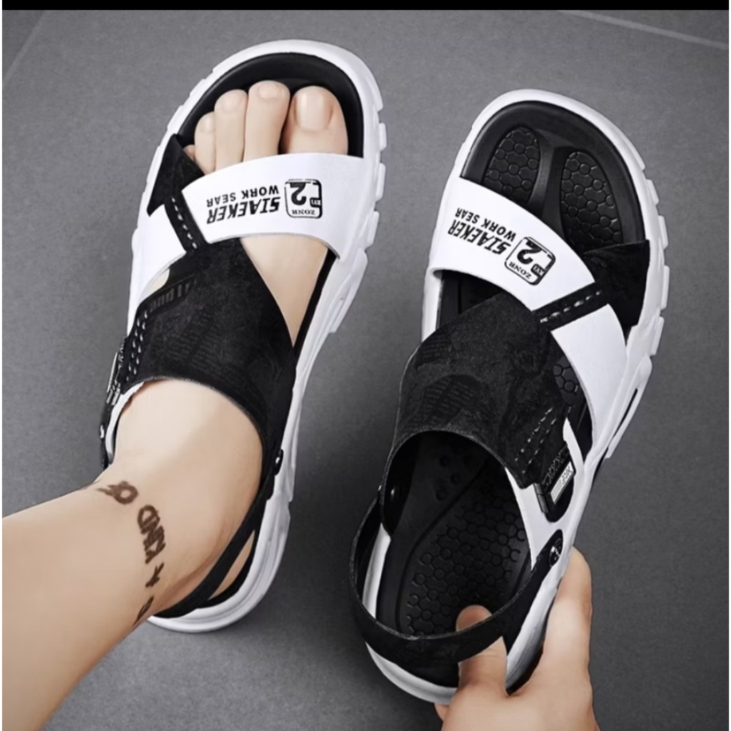 Jual Sendal pria slop sendal pria kekinian sandal pria keren sandal ...