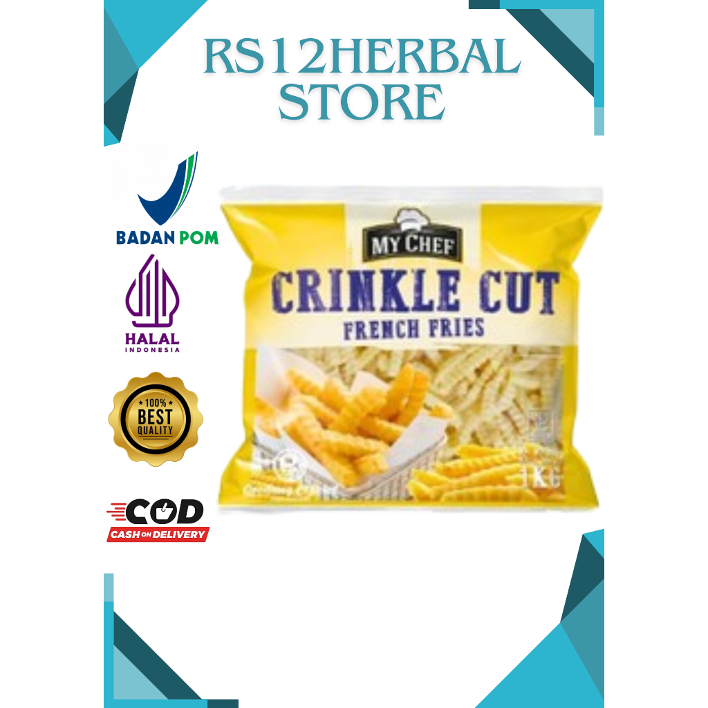 Jual Kentang Frozen 1kg My Chef Straight Cut French Fries Cut Straight Smiley Hasbrown Spicy ...