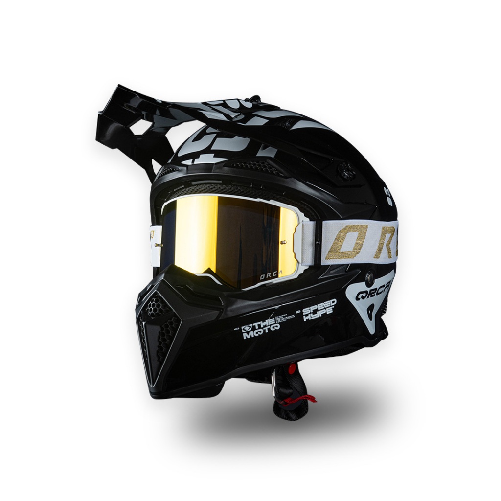 Jual Orca Powergear - SPECIAL BUNDLING HELM FULL FACE THETA BLACK WHITE ...