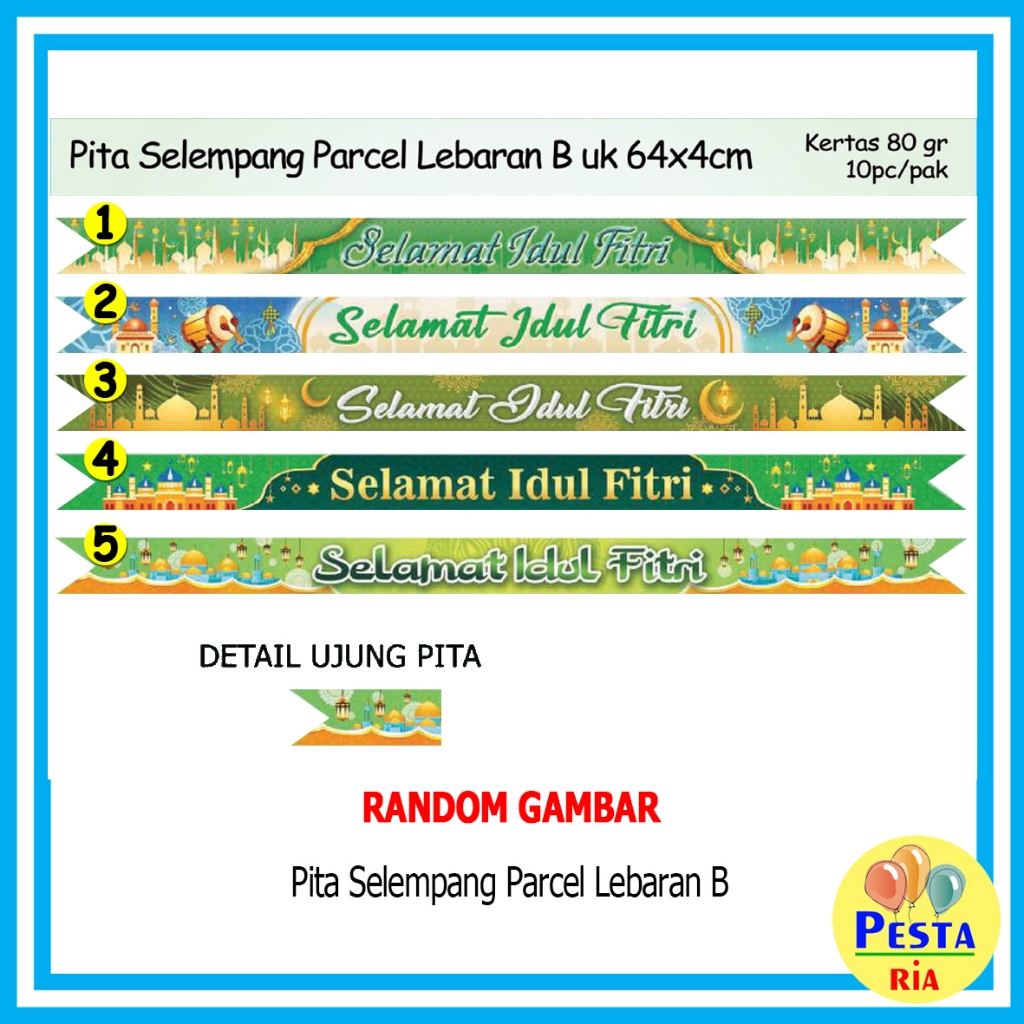 Jual Murah!! (1Pak isi 10Lmbr) Pita selempang B, Selempang Parcel ...