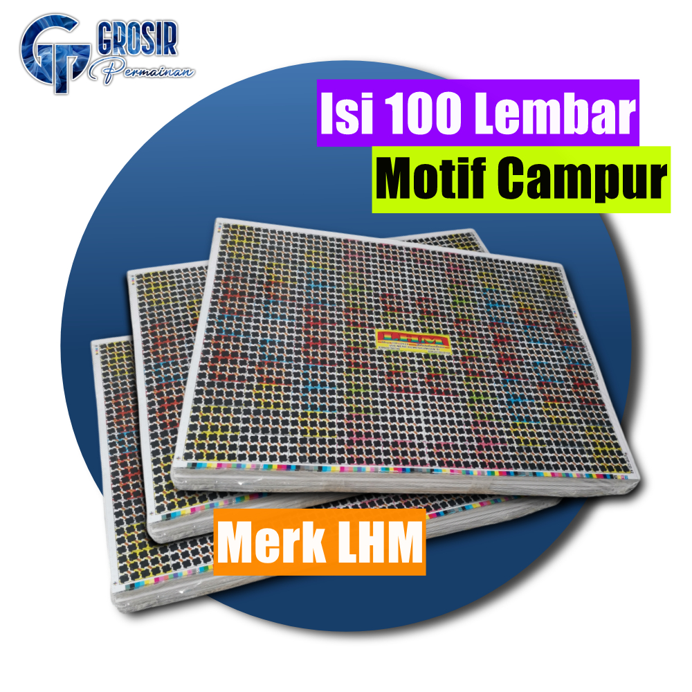 Jual Gosok Gosok Bom Titik 15 Merk LHM Isi 100 Lembar Mix Motif Paling Dicari | Shopee Indonesia