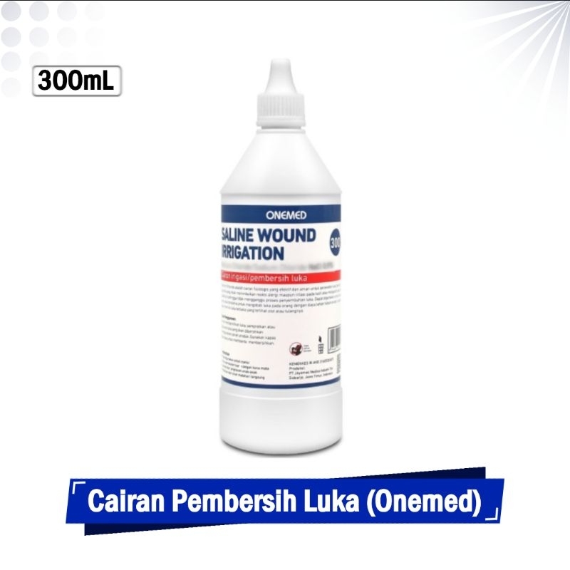 Jual OneMed Saline Wound Irrigation 300ml Cairan Pembersih Luka Antiseptik P3K | Shopee Indonesia