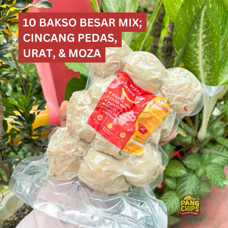 Jual 10 Bakso Jumbo Mix; Bakso Urat, Bakso Cincang Pedas, Bakso ...