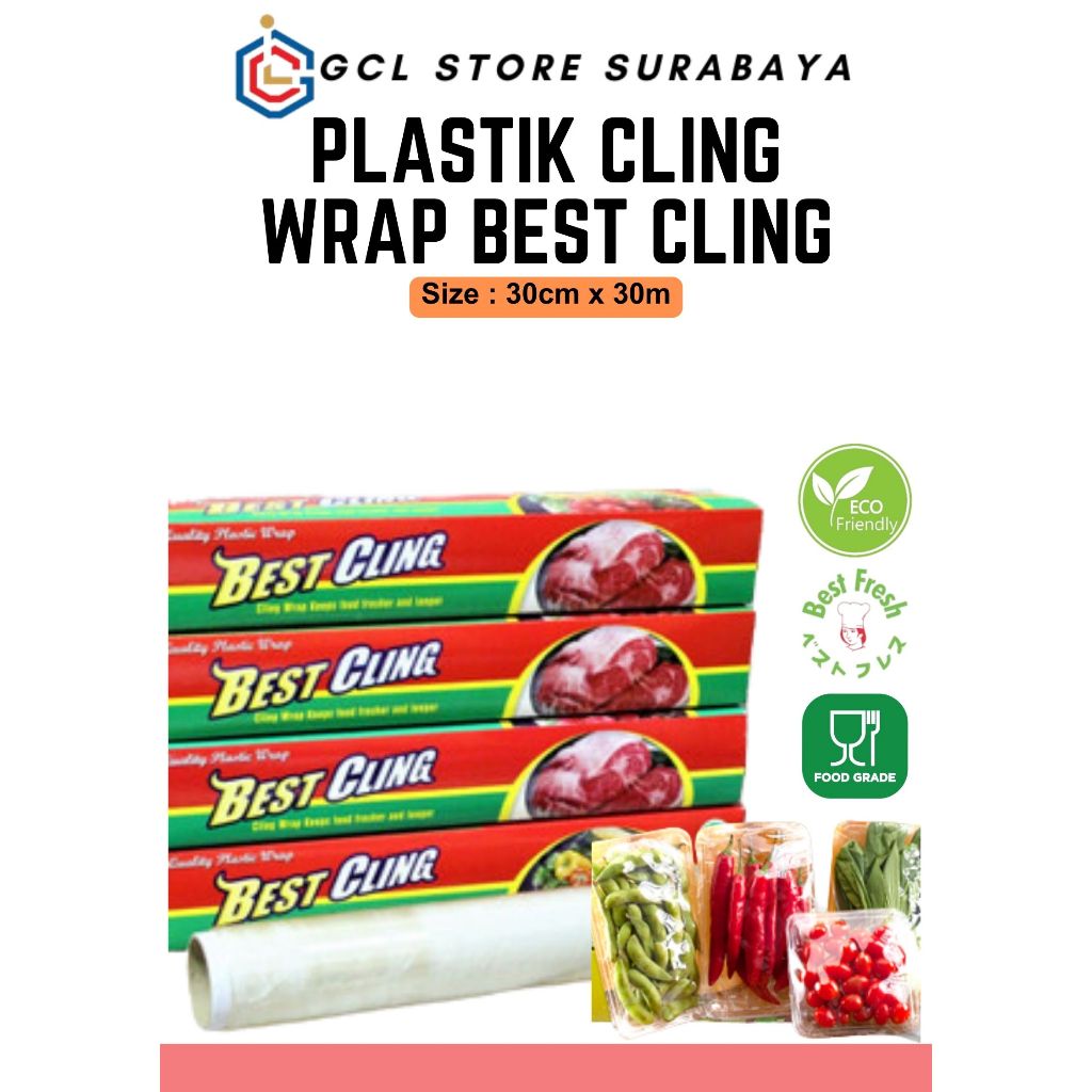 Jual Plastik Cling | BEST CLING PLASTIC WRAP 30 Cm x 30 M / PLASTIK ...
