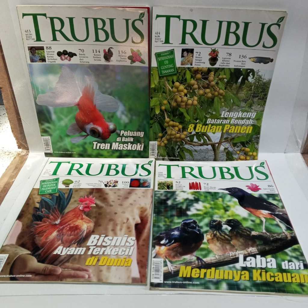 Jual Majalah Trubus Tahun 2004 no 413 414 417 418 original | Shopee ...