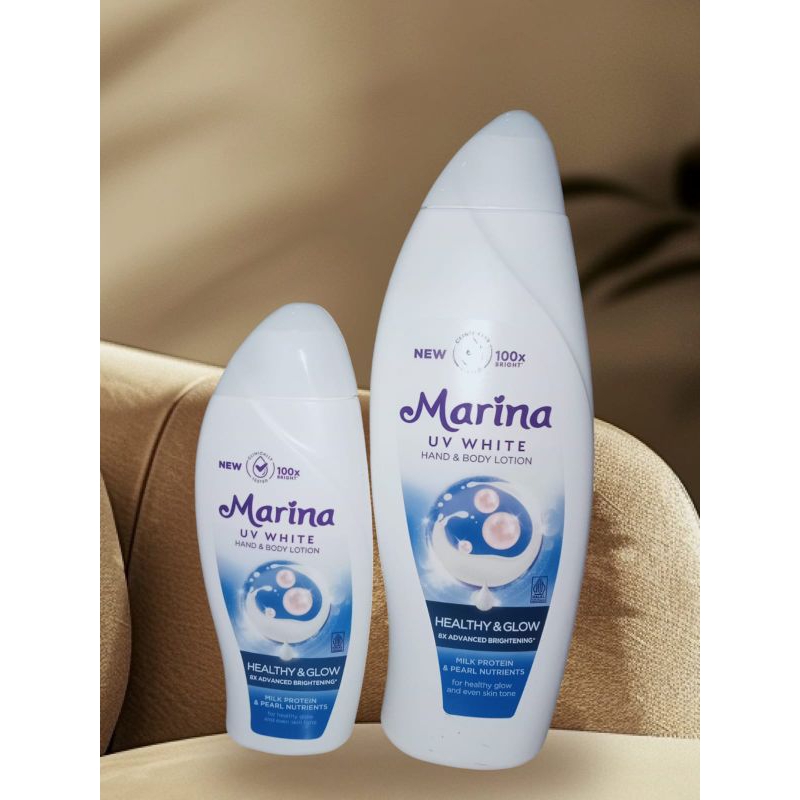 Jual Marina Body Lotion Healthy & Glow 185ml | 460ml Biru | Shopee ...