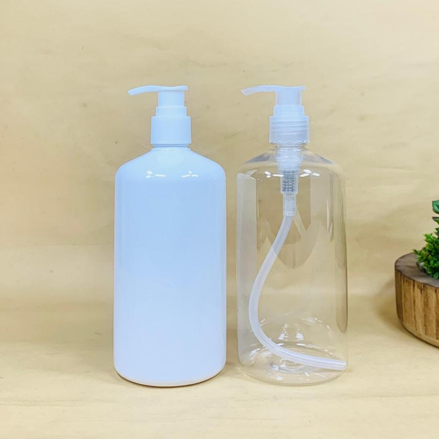 Jual Botol Pump 500 ML PET / Botol Lotion Pump 500 ML Neck 24 / Botol Sabun 500 ML | Shopee ...