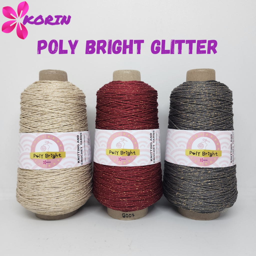 Jual [200gr] Benang Rajut POLY BRIGHT GLITTER / Poly BLINK / Polyester ...