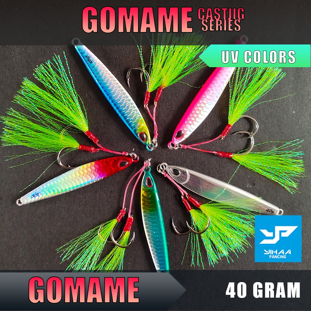 Jual Metal Jig Gomame 40 gr Set Assist Hook Tajam dan Kuat | Shopee Indonesia