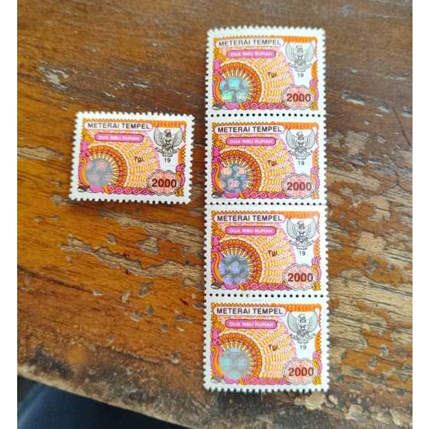 Jual koleksi Materai Rp 2000 Tahun 1996 1997 1998 1999 Perangko Matrai ...