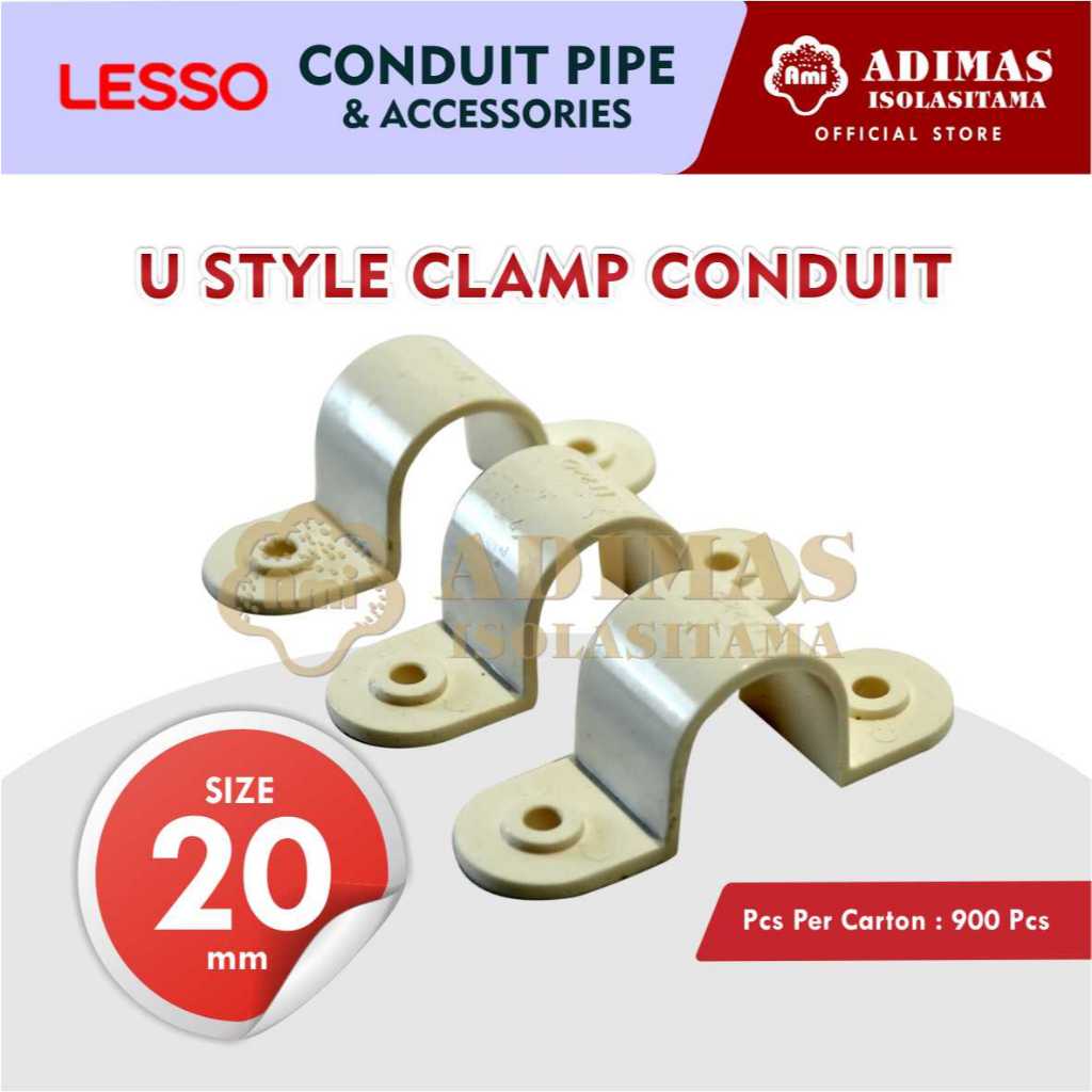 Jual Lesso U Style Clamp Conduit Untuk Sambungan Pipa Conduit Diameter ...