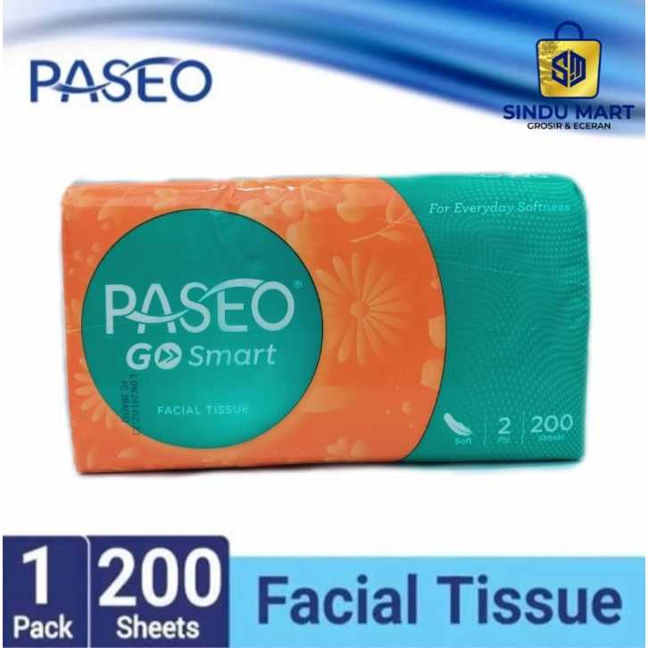 Jual Tissue facial Paseo go smart 200 sheets murah | shopee sindumart ...