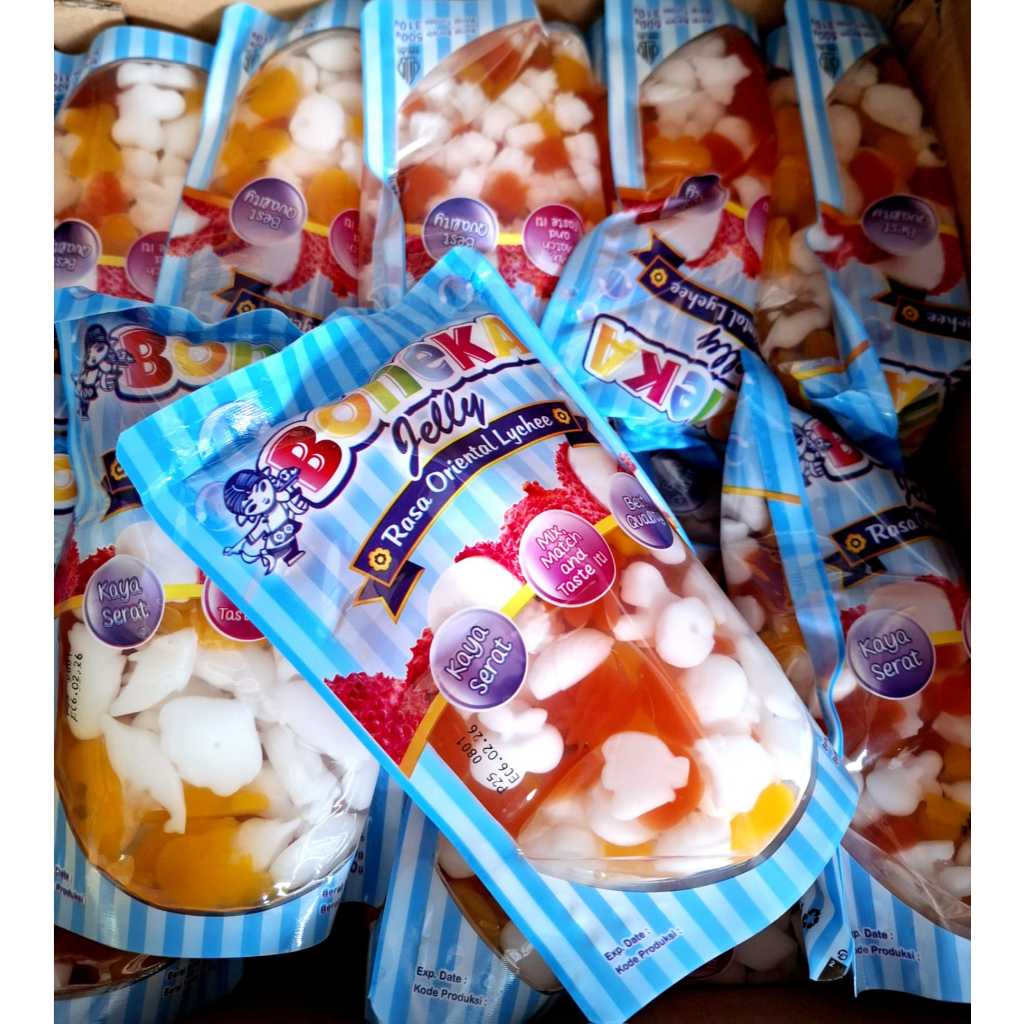 Jual Boneka Jelly Rasa Oriental Lychee Kaya Serat 500gr Topping Minuman ...