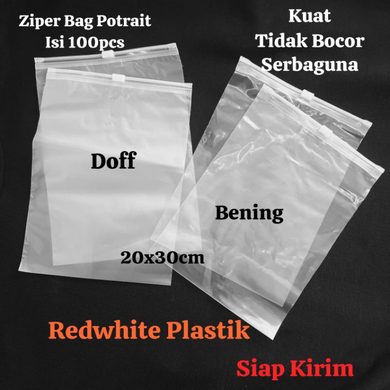 Jual [100Pcs] Plastik Zip per lock Bag baju Bening dan Doff/Zip per ...