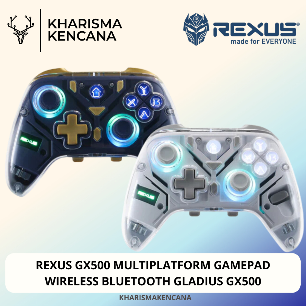 Jual REXUS GX500 MULTIPLATFORM GAMEPAD WIRELESS BLUETOOTH GLADIUS GX500 ...