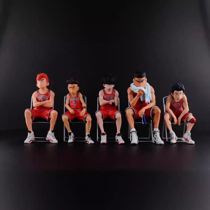 Jual (FULLSET) Statue Slam Dunk Shohoku Full Team Sitting On Chair ...