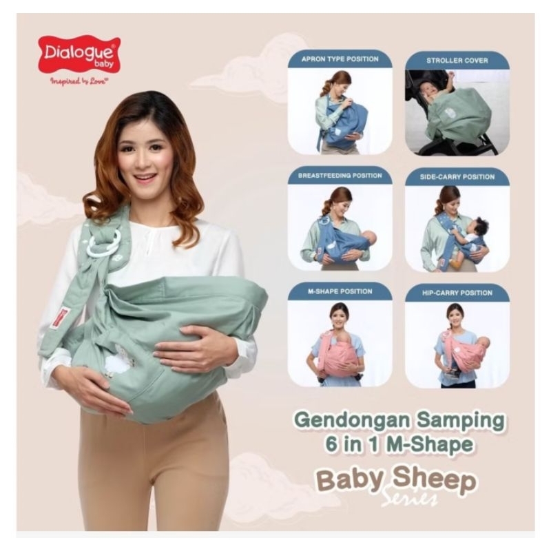 Jual gendongan Mshape dialogue 6in1 sheep series ( DUSTY PINK ...
