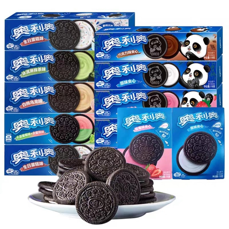 Jual Oreo Import China varian rasa cheese / matcha ice cream / original ...