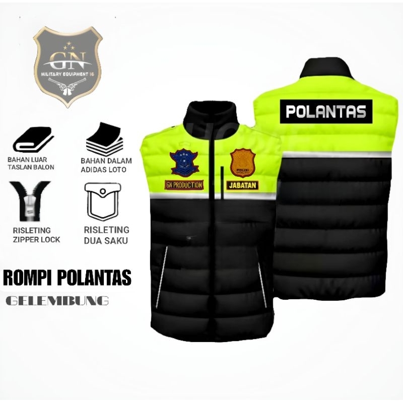 Jual Rompi polisi lantas rompi puper pria rompi custom | Shopee Indonesia