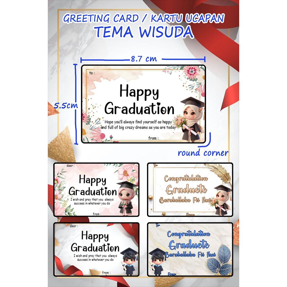 Jual Kartu Ucapan Tema Wisuda Happy Graduation | Shopee Indonesia