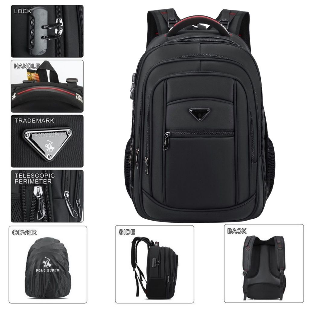 Jual Tas Ransel Jumbo 20 inch Polo Super Waterproof Backpack Expanding ...