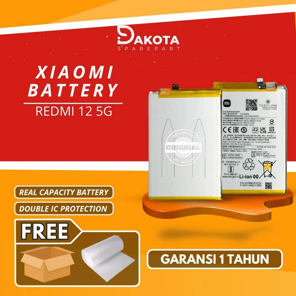 Jual [ORIGINAL] BATERAI / BATTERY / BATRE XIAOMI REDMI 12 5G / BM-5R ...