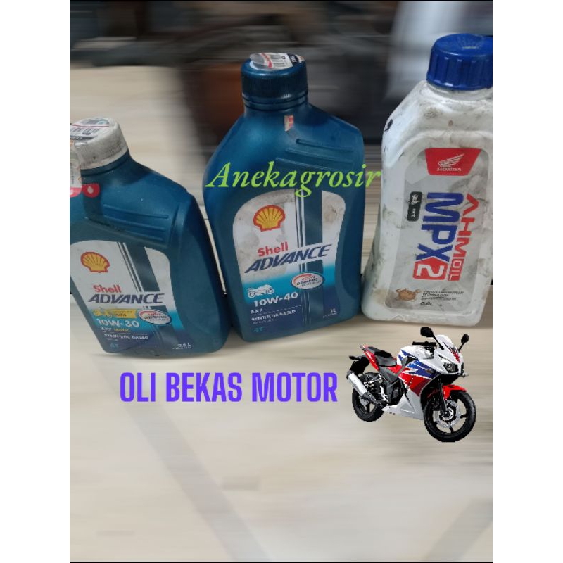 Jual Oli bekas dari bengkel motor tidak bercampur air. isi 800 ml ...