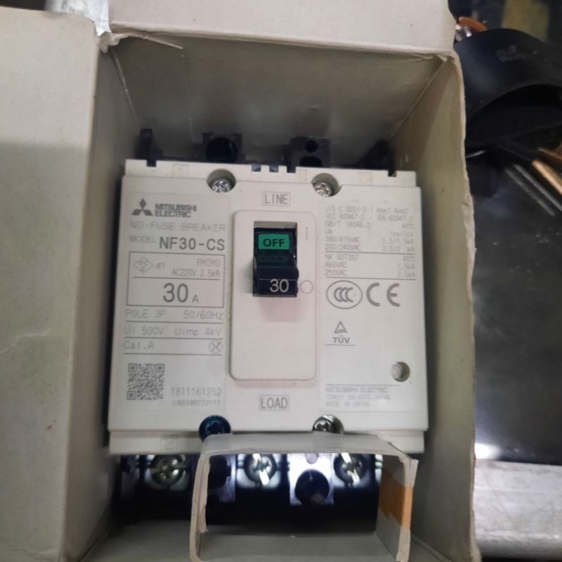 Jual mccb breaker nfb mitsubishi nf30cs 3p 30A | Shopee Indonesia