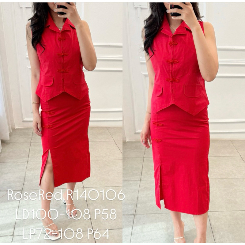 Jual Red Dress Dress Merah Dress CNY Dress Imlek | Shopee Indonesia
