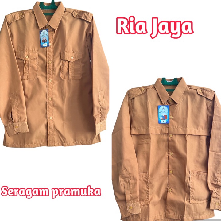 Jual Seragam Sekolah Baju pramuka penggalang Lengan Panjang Seragam Pramuka SD SMP SMA | Shopee ...