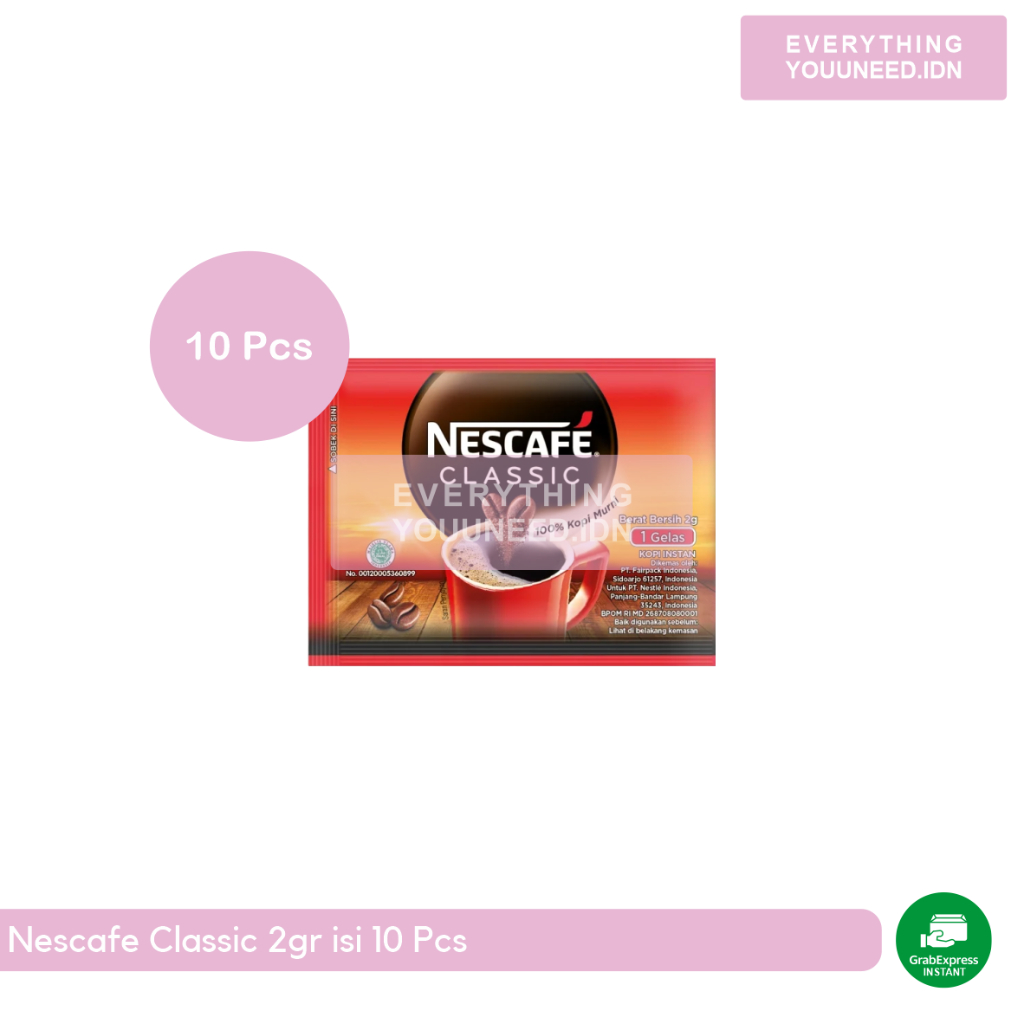 Jual Nescafe Kopi Classic Sachet 2gr isi 10 Pcs | Shopee Indonesia