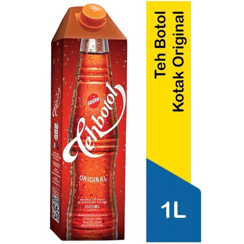 Jual Teh Botol Sosro Kotak 1Liter Dus isi 12 pcs - KARTON ISI 12 ...