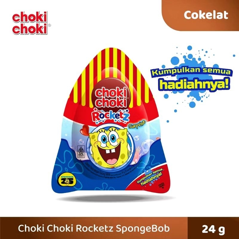 Jual Choki Chiki Rocketz SpongeBob 24 g Cokelat | Shopee Indonesia