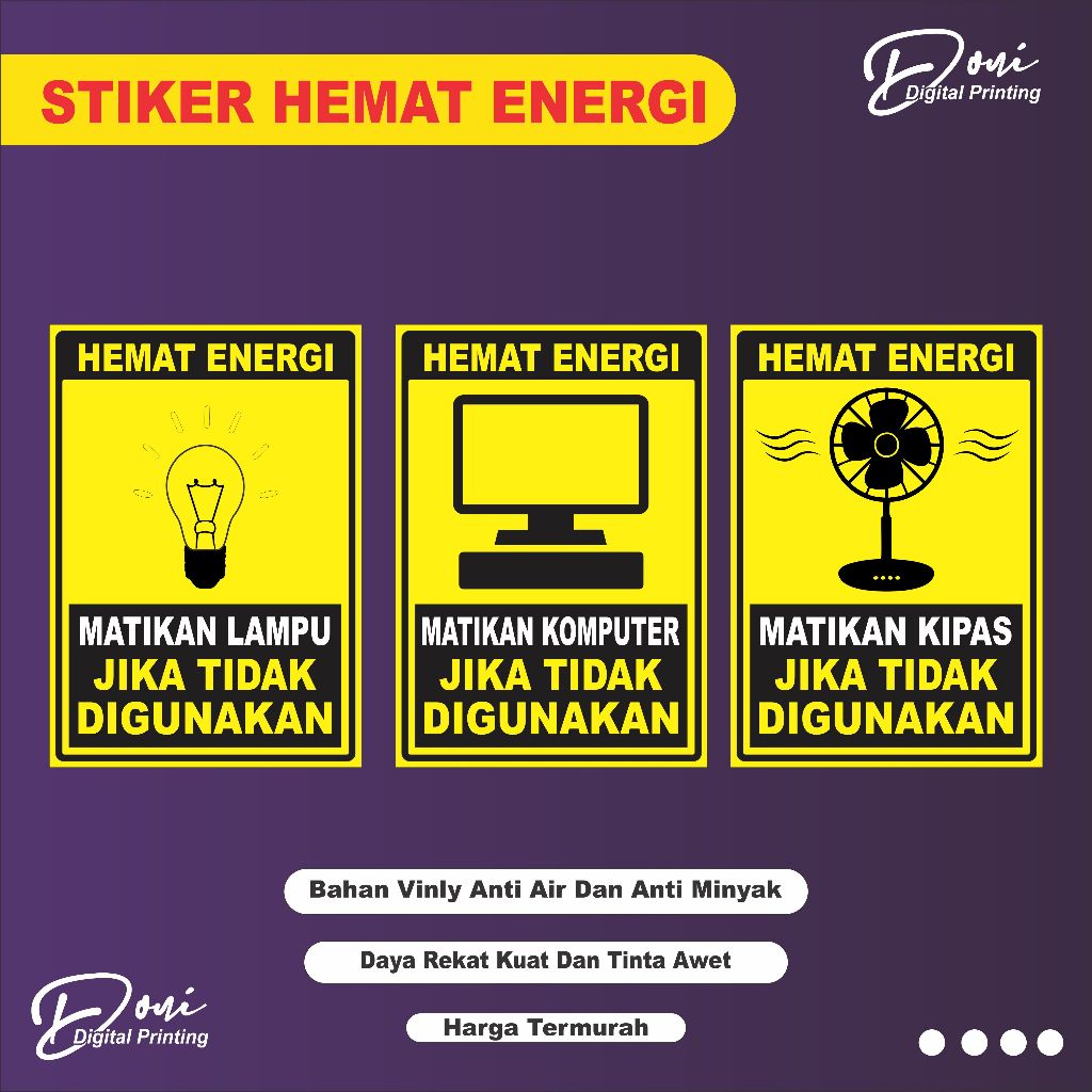Jual Stiker Matikan Lampu / Stiker Hemat Energi / Stiker Hemat Listrik | Shopee Indonesia