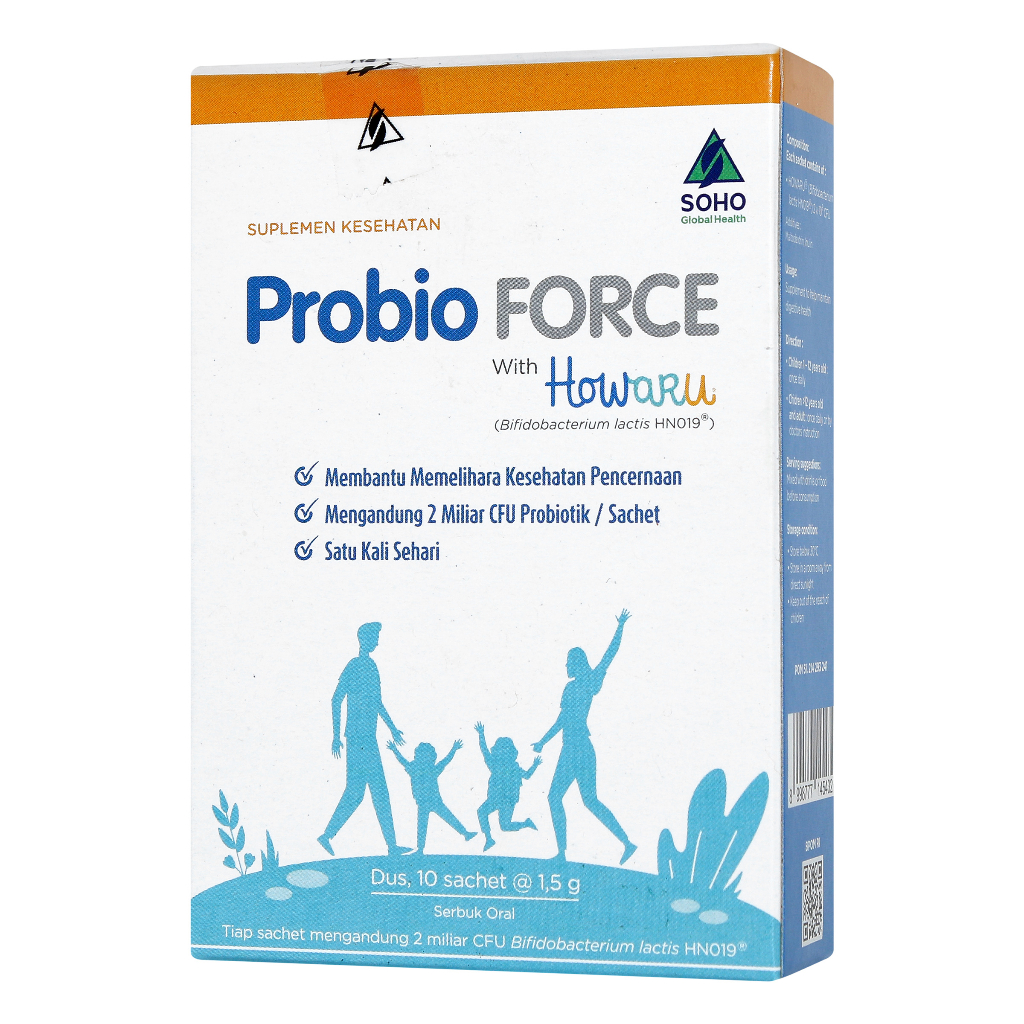 Jual PROBIO FORCE WITH HOWARU 1 BOX @ 10 SACHET | Probiotik Suplemen ...