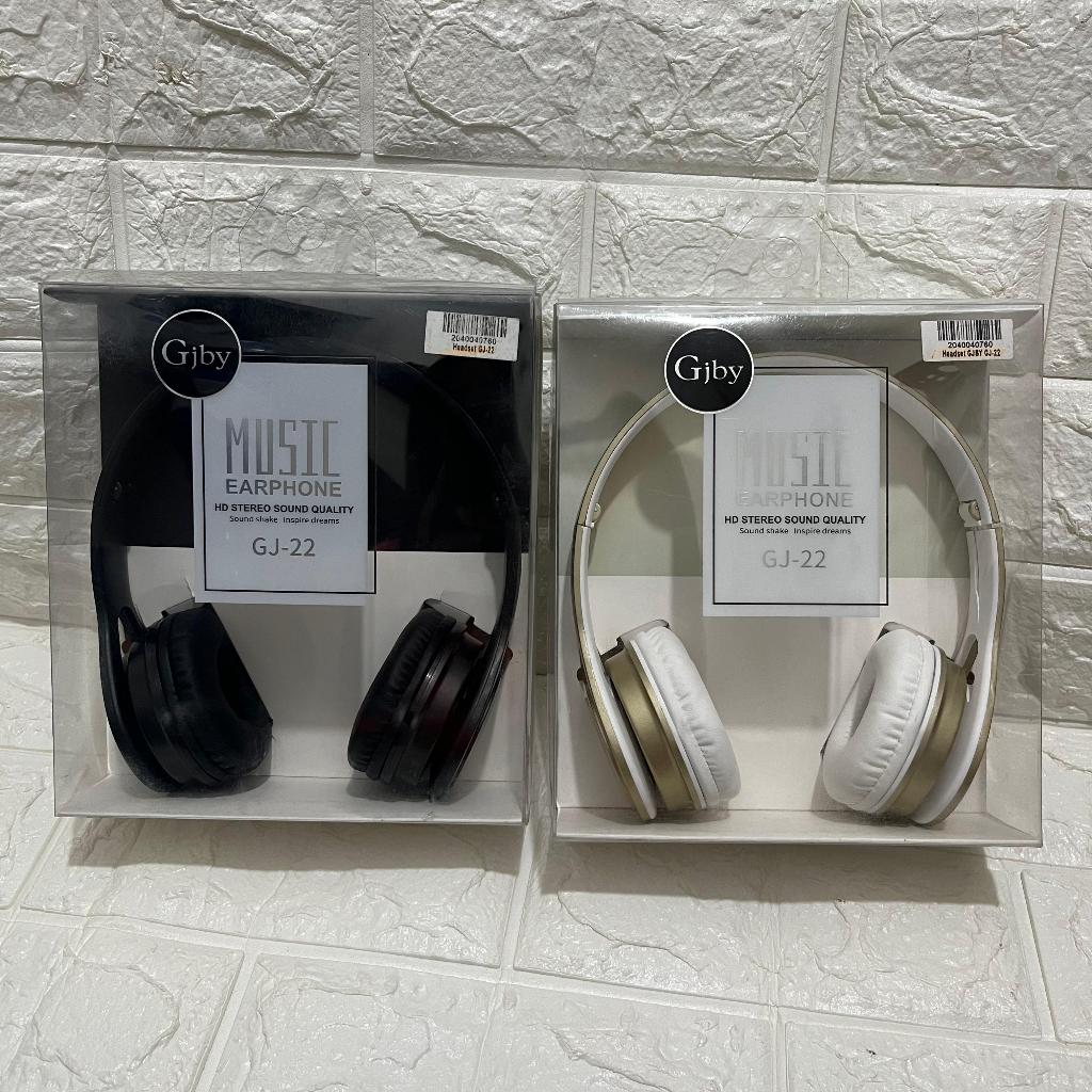 Jual Headset GJBY GJ-22 Stereo Headphone Audio Jack 3.5mm Connector | Shopee Indonesia