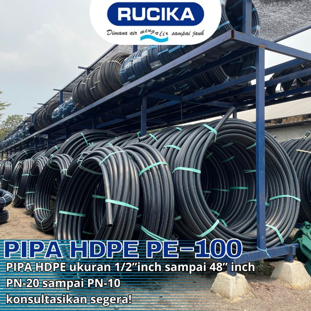 Jual Pipa Hdpe Rucika Hitam 3/4 inch 25 mm pn16 - Pipa saluran air ...