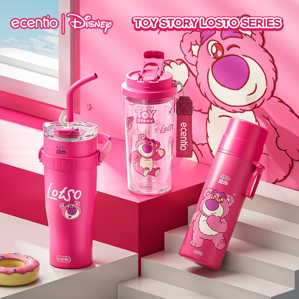 Jual 【Original】ecentio & Disney Lotso botol minum aesthetic tumbler ...