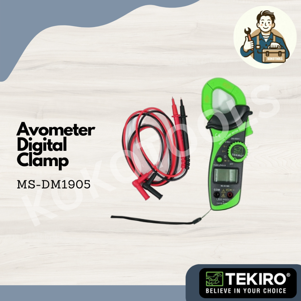 Jual Avometer Pengukur Listrik Digital Clamp Meter Tekiro (NEW ...