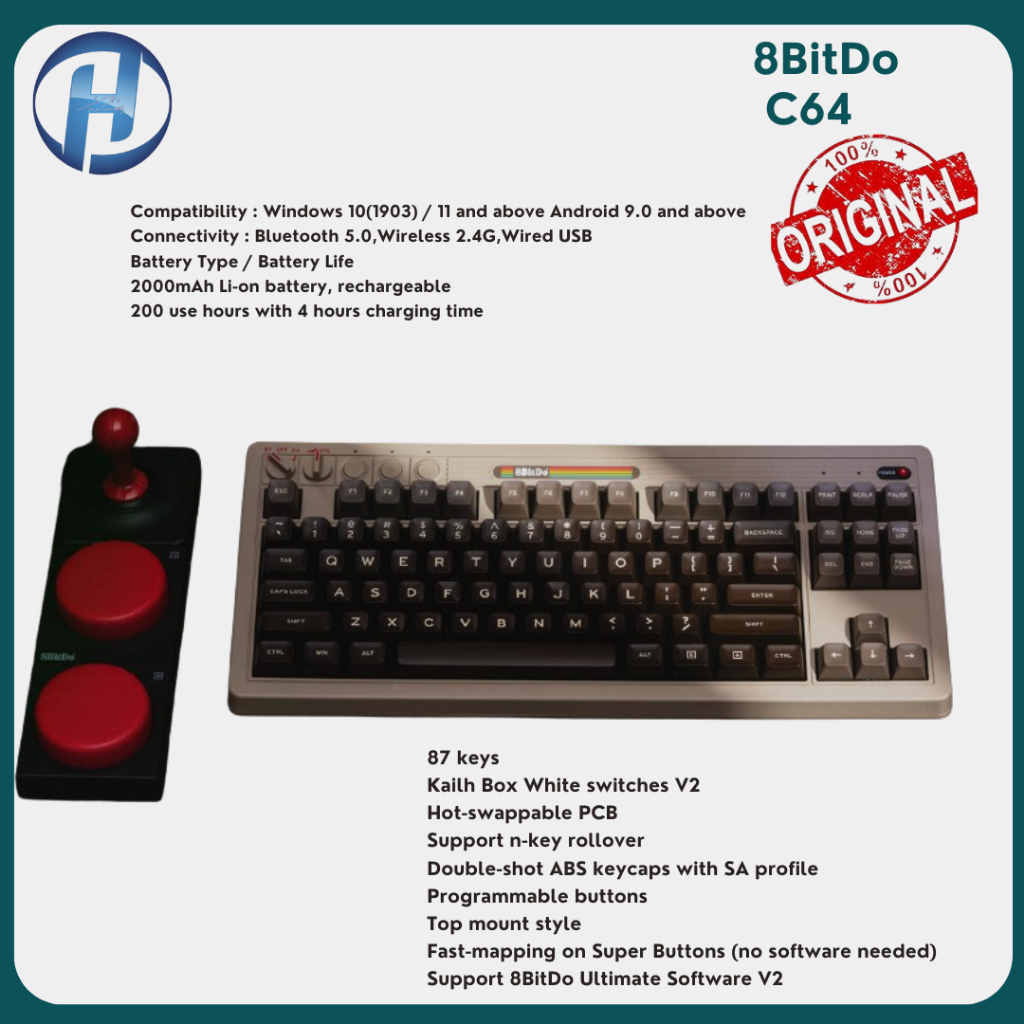 Jual 8BitDo Retro Mechanical Keyboard - C64 Edition | Shopee Indonesia