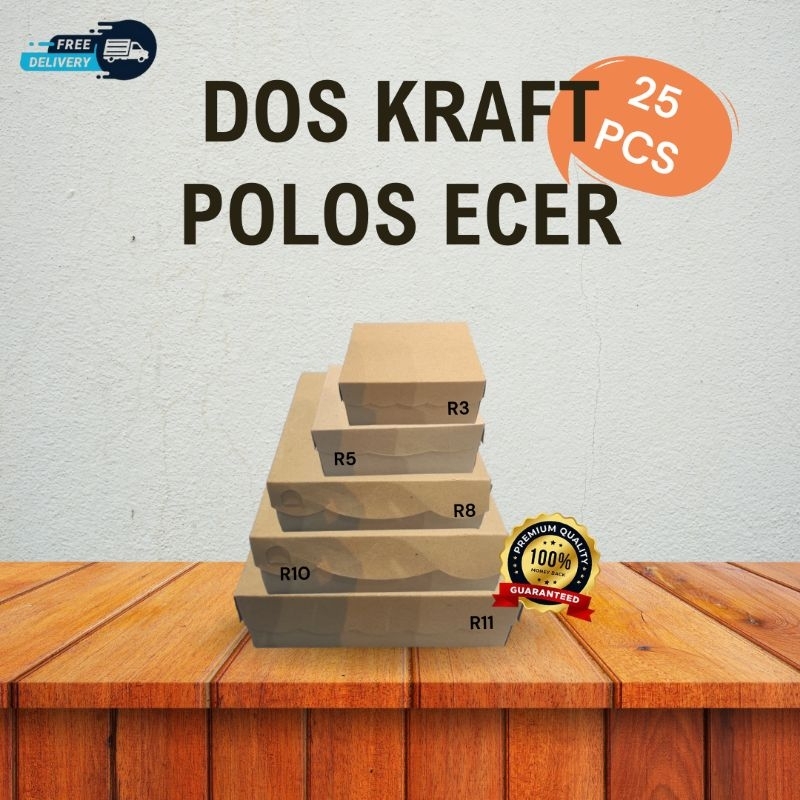 Jual DUS KOTAK NASI CATERING DUS KUE POLOS KRAFT COKLAT SEKALI PAKAI ...